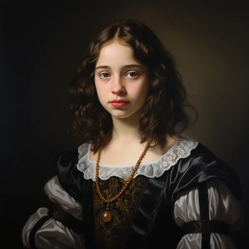 Baroque Oil Paintings Portraits Artworks Midjourney Prompt | PromptBase