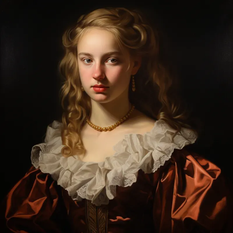 Baroque Oil Paintings Portraits Artworks Midjourney Prompt | PromptBase