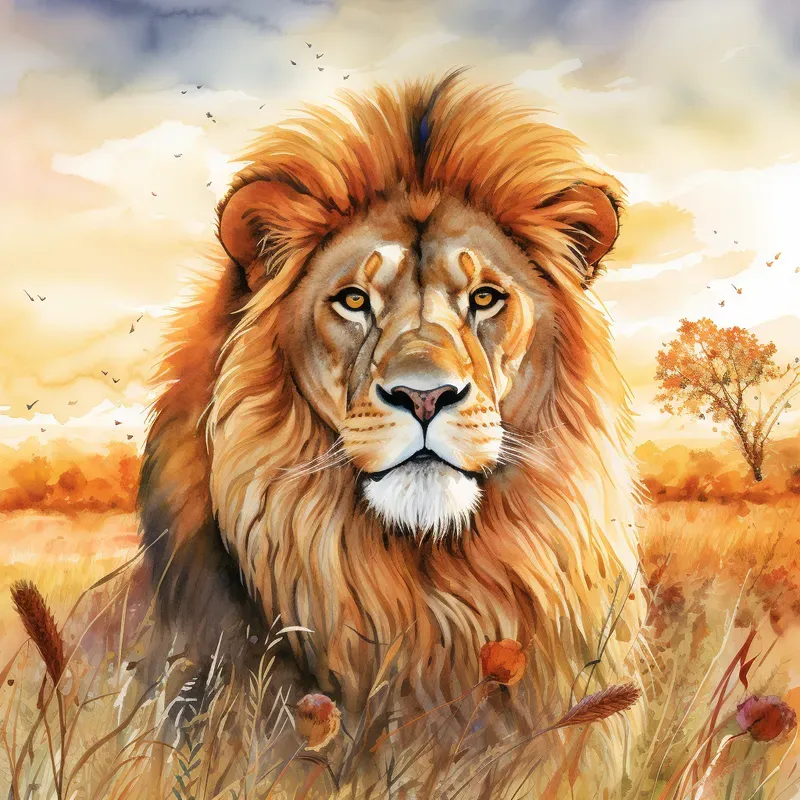 Storybook Animal Watercolor Portrait Art Midjourney Prompt | PromptBase