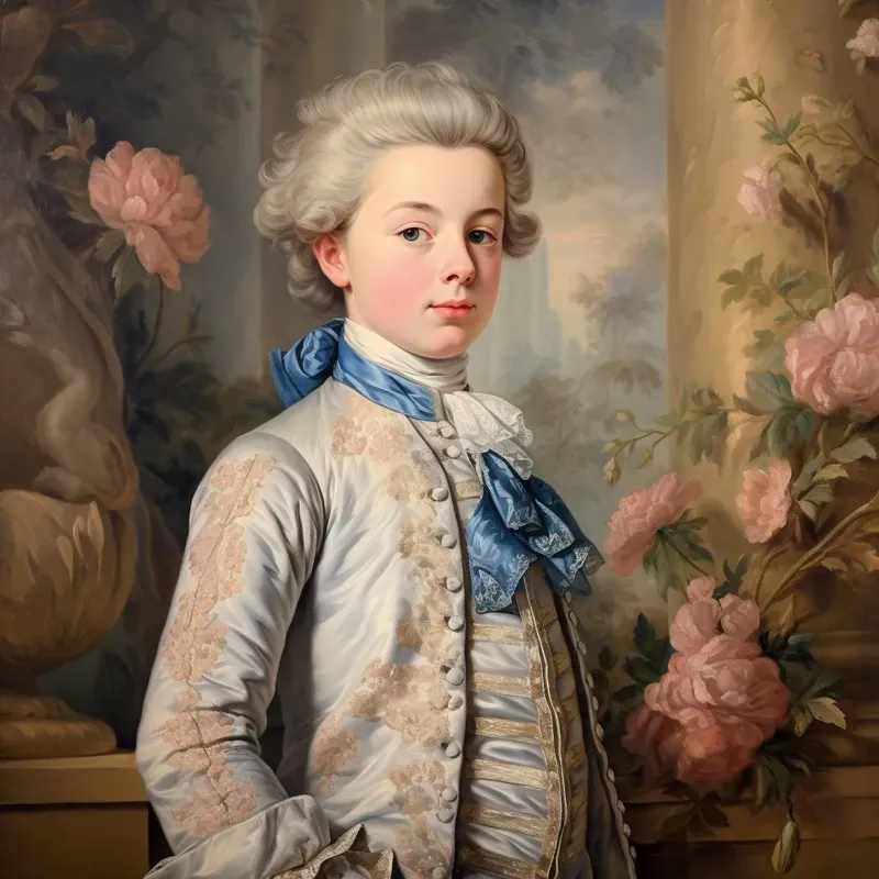 Rococo Portraits Oil Paintings Artworks Midjourney Prompt | PromptBase