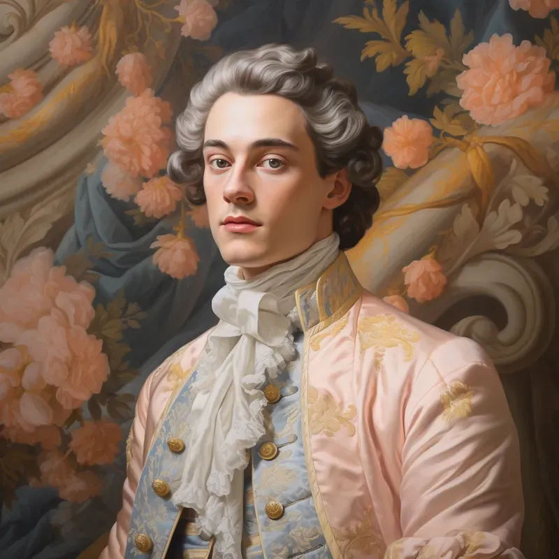 Rococo Portraits Oil Paintings Artworks Midjourney Prompt | PromptBase