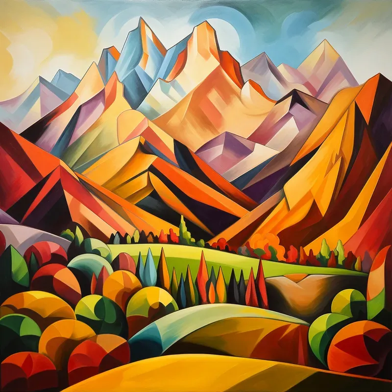 Cubist Landscapes Cubism Oil Paintings Midjourney Prompt | PromptBase