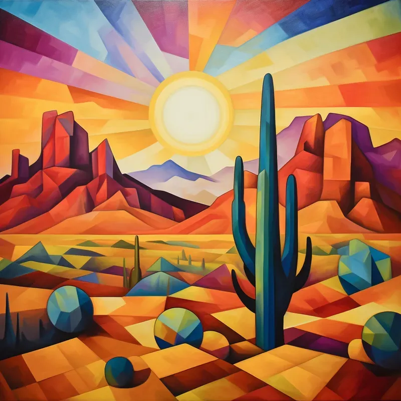 Cubist Landscapes Cubism Oil Paintings Midjourney Prompt | PromptBase