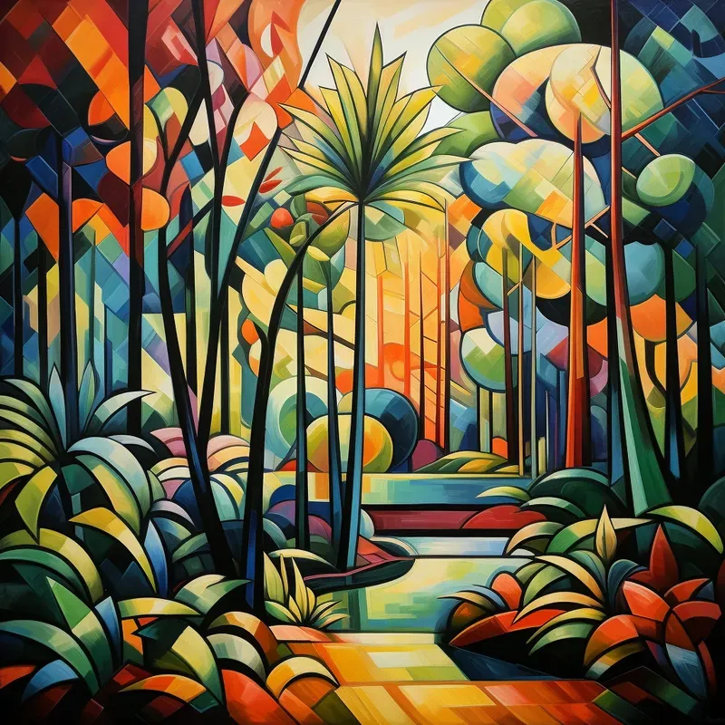 Cubist Landscapes Cubism Oil Paintings Midjourney Prompt | PromptBase