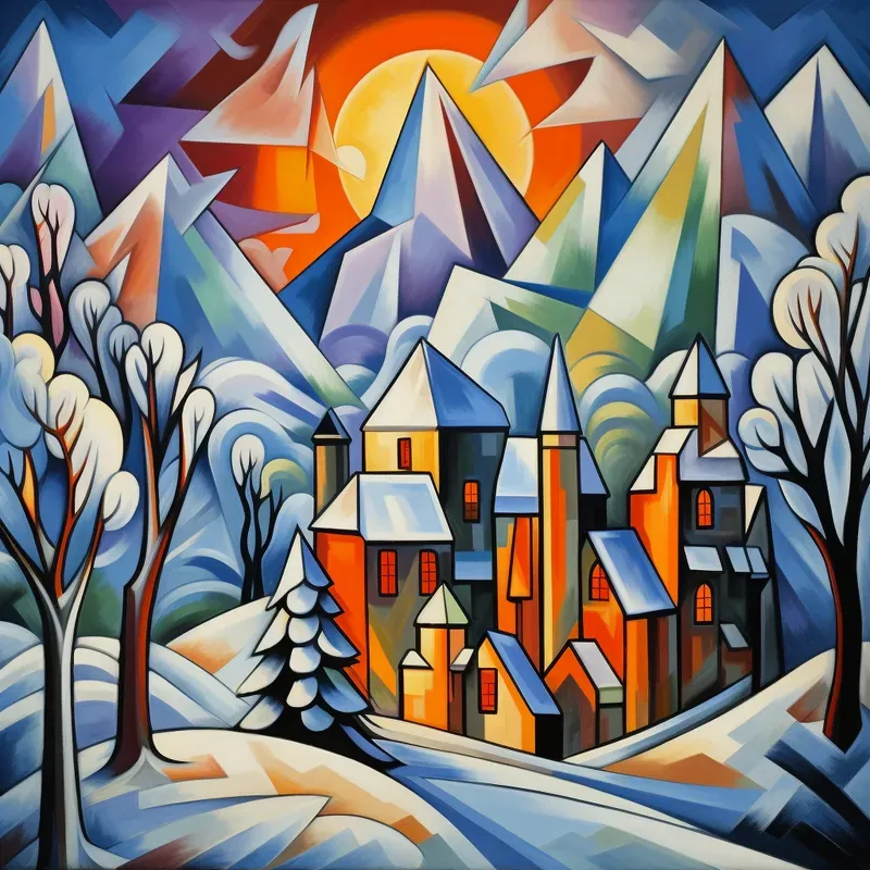 Cubist Landscapes Cubism Oil Paintings Midjourney Prompt | PromptBase