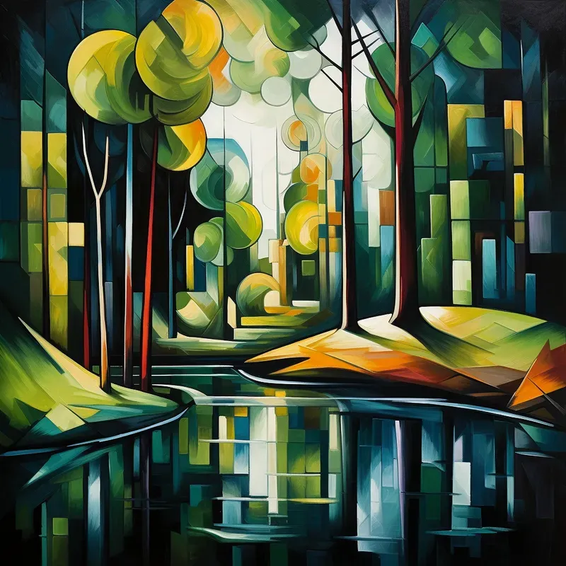 Cubist Landscapes Cubism Oil Paintings Midjourney Prompt | PromptBase