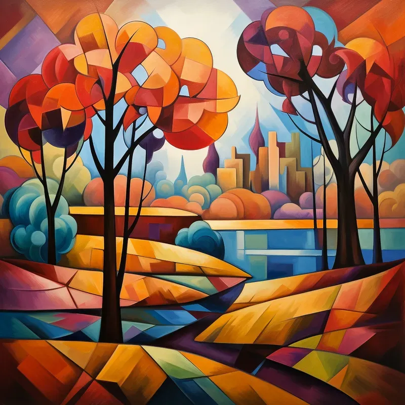 Cubist Landscapes Cubism Oil Paintings Midjourney Prompt | PromptBase