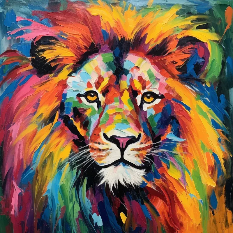 Fauvism Animal Portraits Oil Paintings Midjourney Prompt | PromptBase