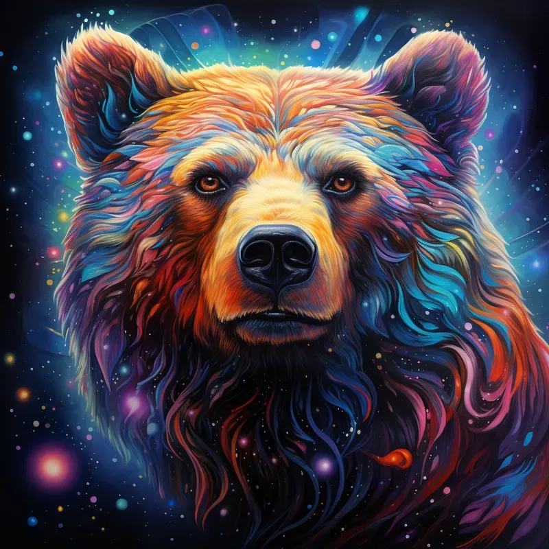 Cosmic Animal Portraits Art Oil Paintings Midjourney Prompt | PromptBase