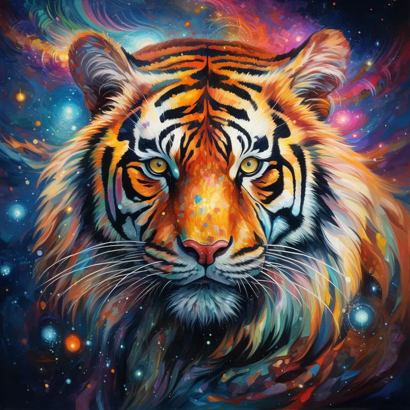 Cosmic Animal Portraits Art Oil Paintings Midjourney Prompt | PromptBase