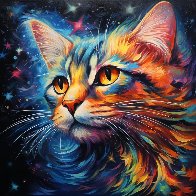 Cosmic Animal Portraits Art Oil Paintings Midjourney Prompt | PromptBase