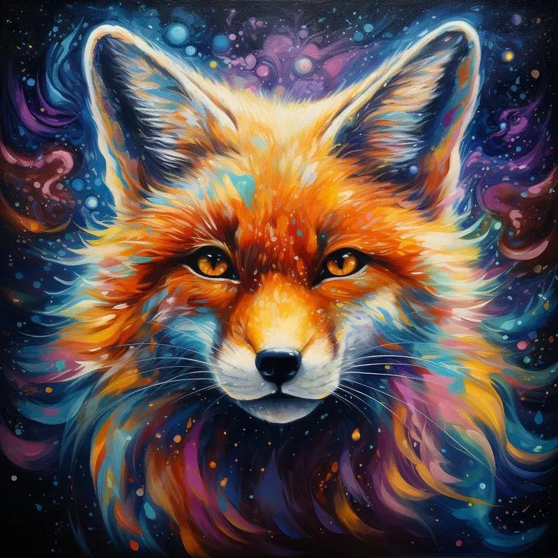 Cosmic Animal Portraits Art Oil Paintings Midjourney Prompt | PromptBase