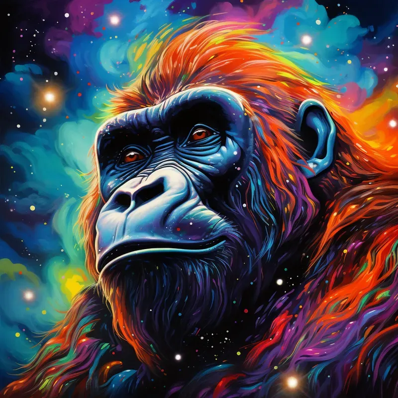 Cosmic Animal Portraits Art Oil Paintings Midjourney Prompt | PromptBase