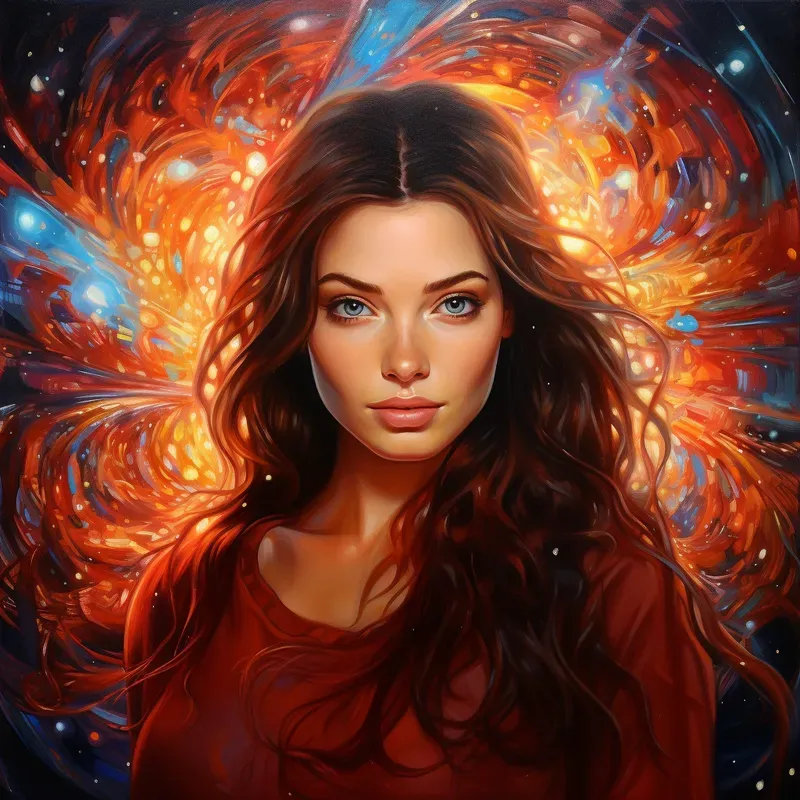 Abstract Cosmic Portraits Oil Paintings Midjourney Prompt | PromptBase