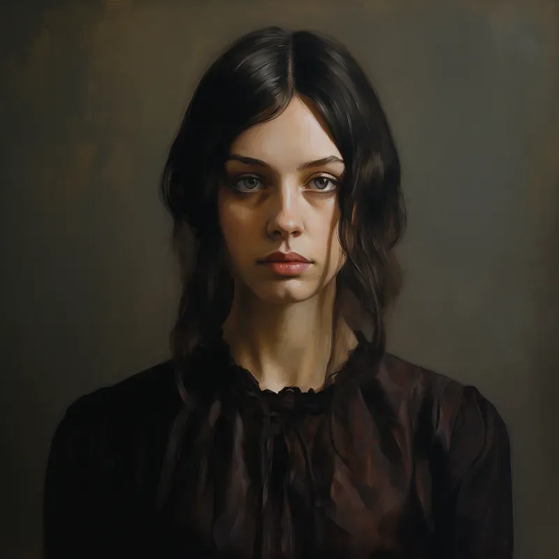 Creepy Gothic Portraits Art Oil Paintings Midjourney Prompt | PromptBase