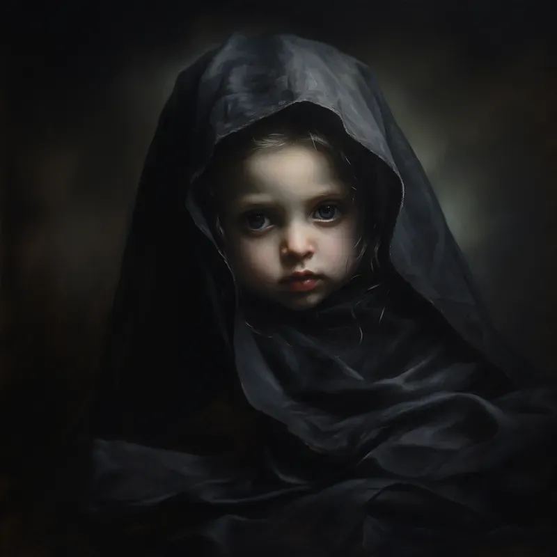 Creepy Gothic Portraits Art Oil Paintings Midjourney Prompt | PromptBase