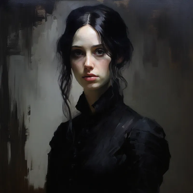 Creepy Gothic Portraits Art Oil Paintings Midjourney Prompt | PromptBase