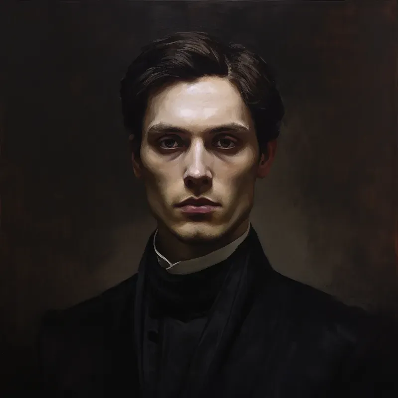 Creepy Gothic Portraits Art Oil Paintings Midjourney Prompt | PromptBase