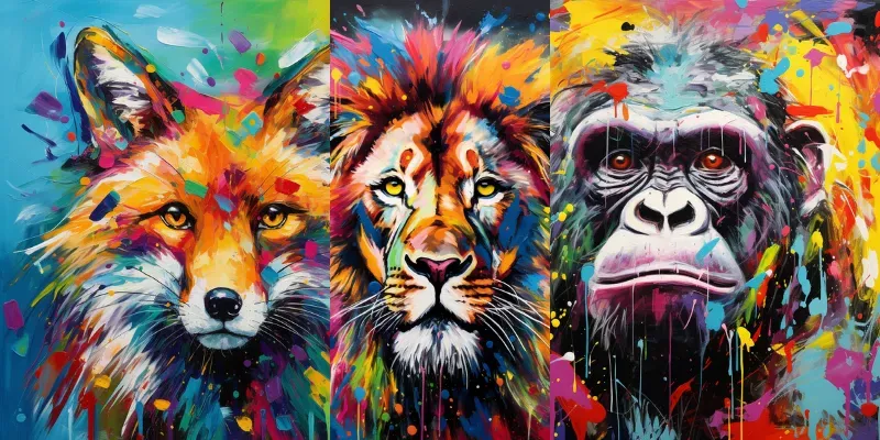 Abstract Paintings Of Animals