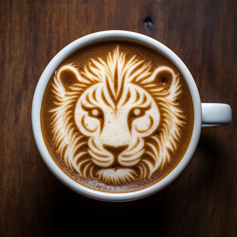 Latte Art Animal Portraits Coffee Photos Midjourney Prompt | PromptBase