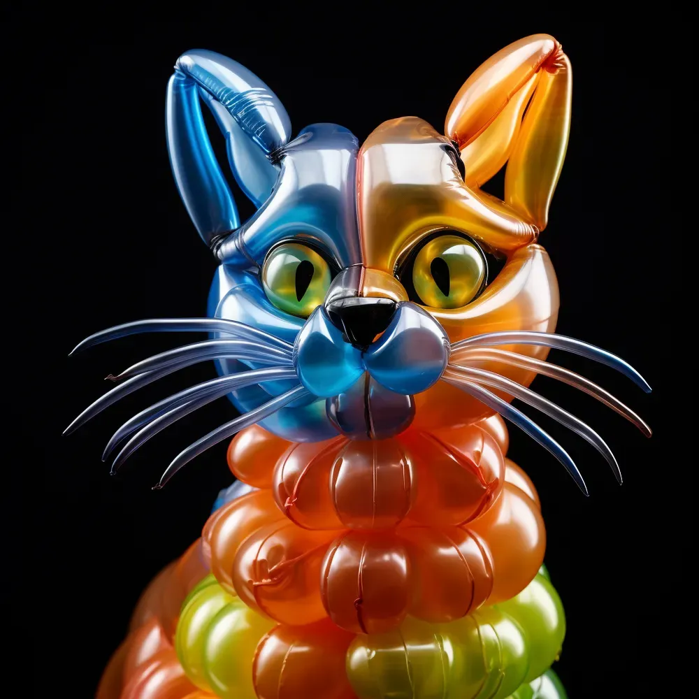 Balloon Animal Portraits Sculptures Art Midjourney Prompt | PromptBase