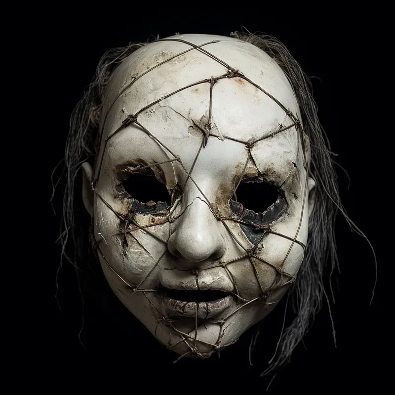 Halloween Masks Horror Eerie Costume Art Midjourney Prompt | PromptBase