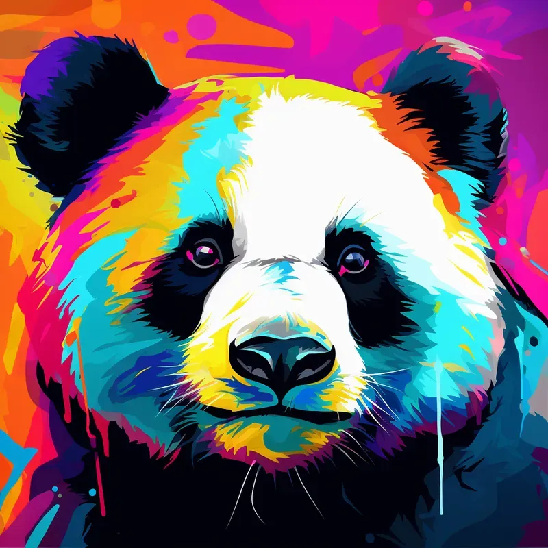 Pop Art Animal Portrait Illustrations Midjourney Prompt | PromptBase