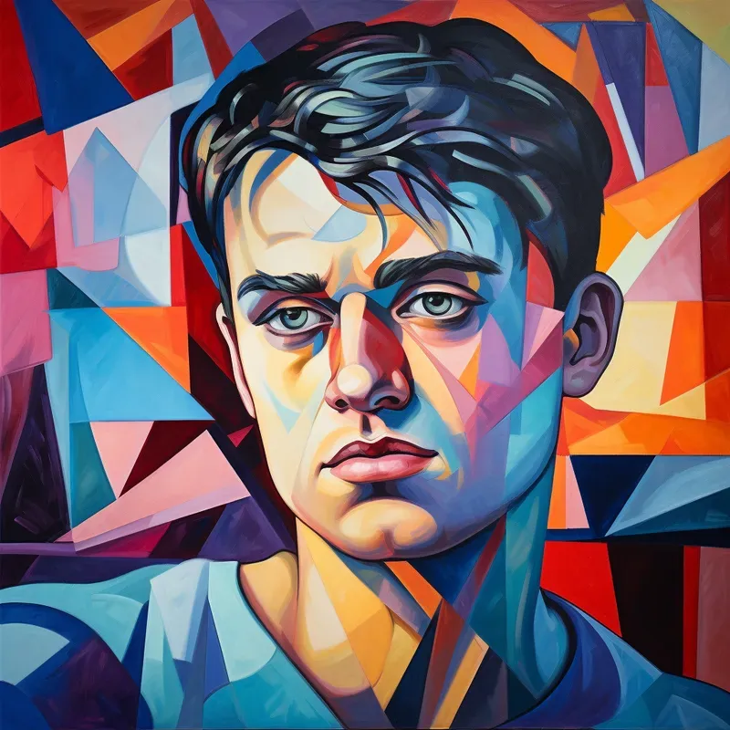 Cubist Portrait Oil Paintings Cubism Art Midjourney Prompt | PromptBase
