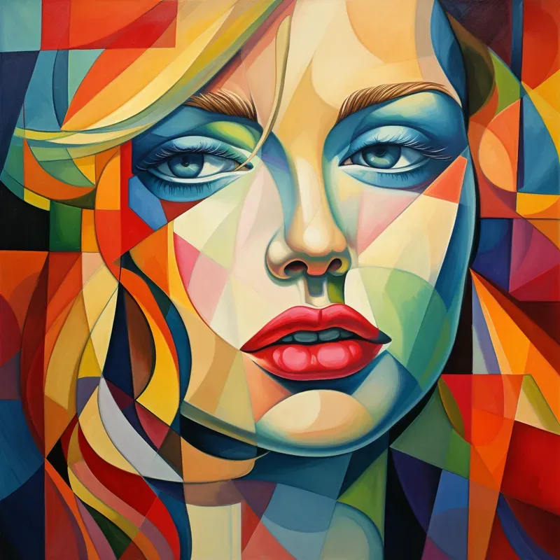 Cubist Portrait Oil Paintings Cubism Art Midjourney Prompt | PromptBase