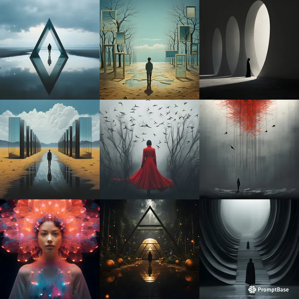 Surrealism Book Cover Designs Midjourney Prompt | PromptBase
