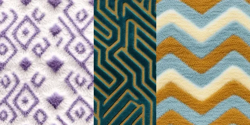 Fluffy Moquette Patterns Midjourney Prompt | PromptBase