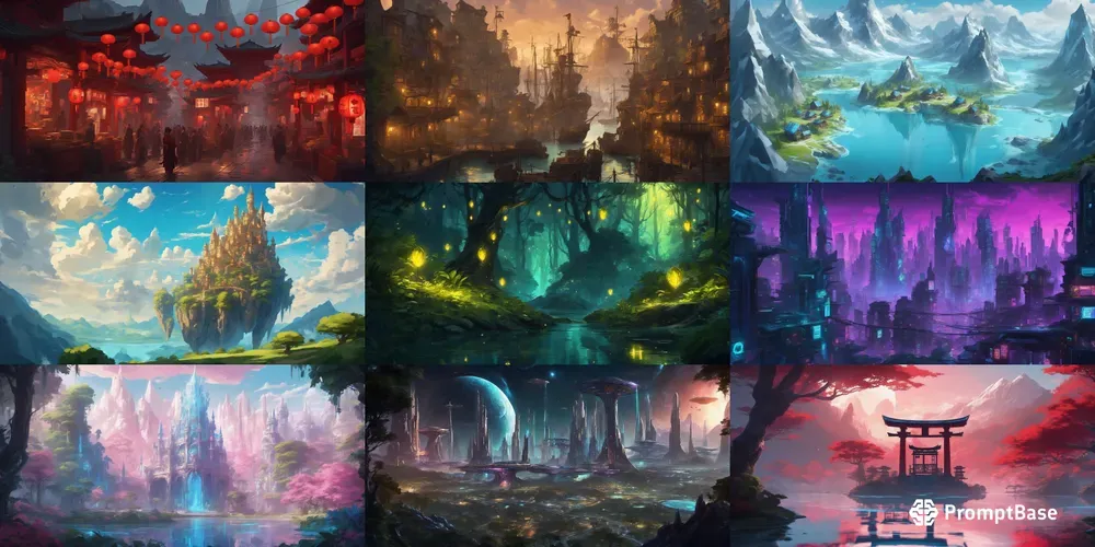 Landscape Game Concept Art Stable Diffusion Prompt | PromptBase