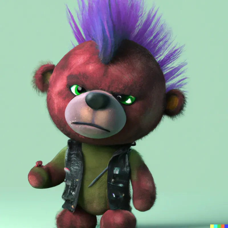 Pixar Punk Bears DALL·E Prompt | PromptBase