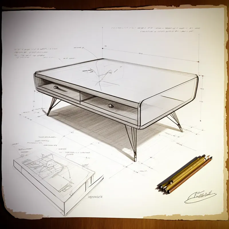 Furniture Technical Drawings Midjourney Prompt | PromptBase