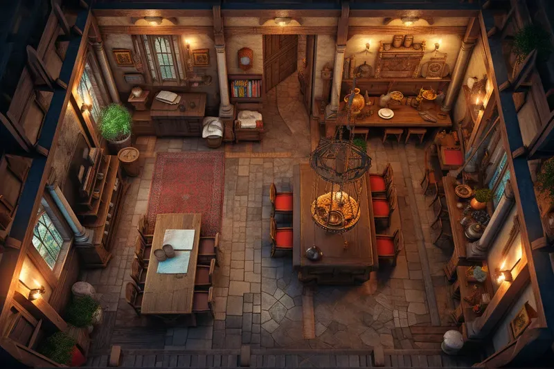 DnD Tavern Maps Midjourney Prompt | PromptBase