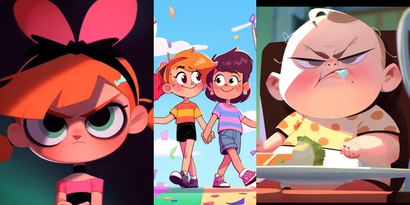 Early 2000s Bold Animation Style Midjourney Prompt | PromptBase