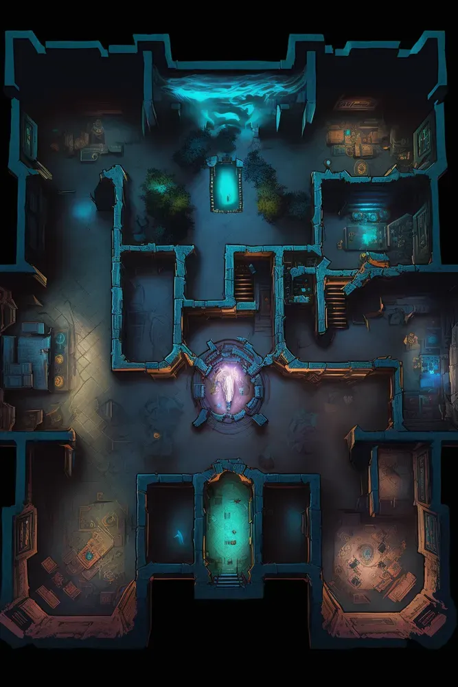 Tabletop RPG Dungeon Crawl Game Maps Midjourney Prompt | PromptBase