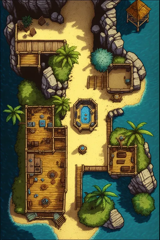 Tabletop RPG Dungeon Crawl Game Maps Midjourney Prompt | PromptBase