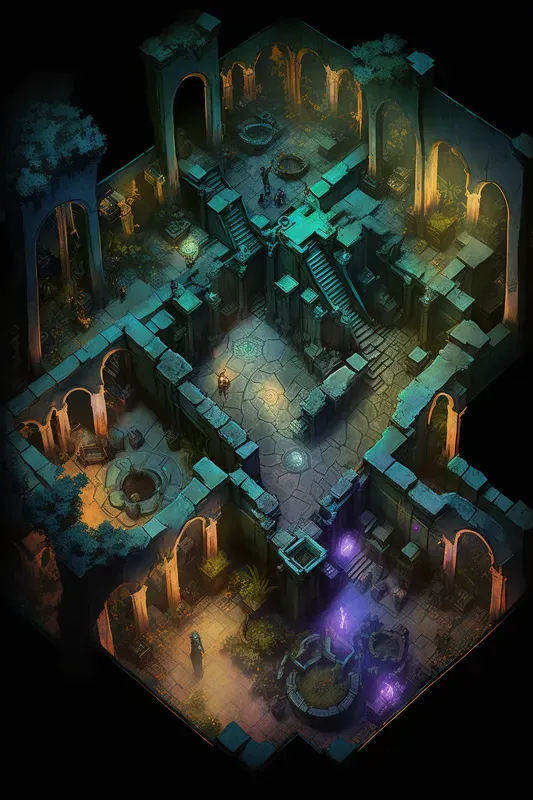 Tabletop RPG Dungeon Crawl Game Maps Midjourney Prompt | PromptBase