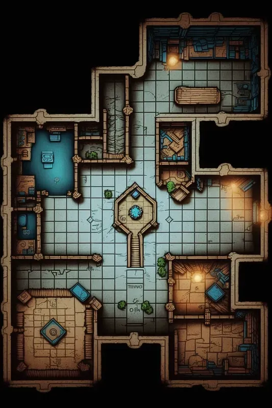 Tabletop RPG Dungeon Crawl Game Maps Midjourney Prompt | PromptBase
