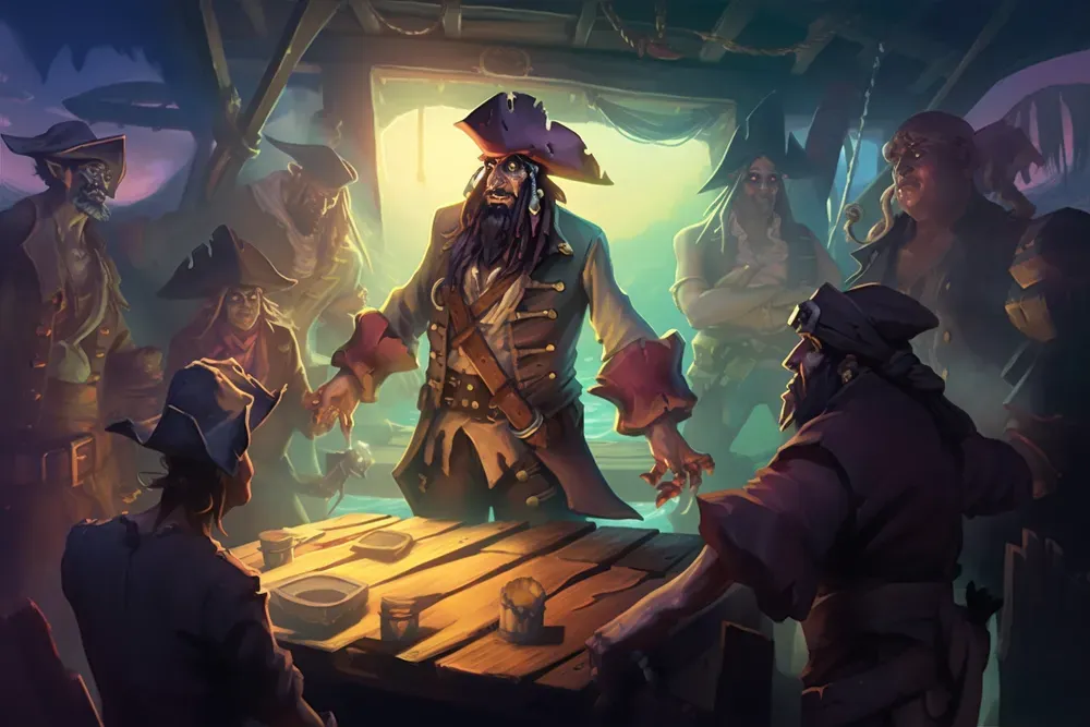 Pirate Tabletop RPG Game Midjourney Prompt | PromptBase