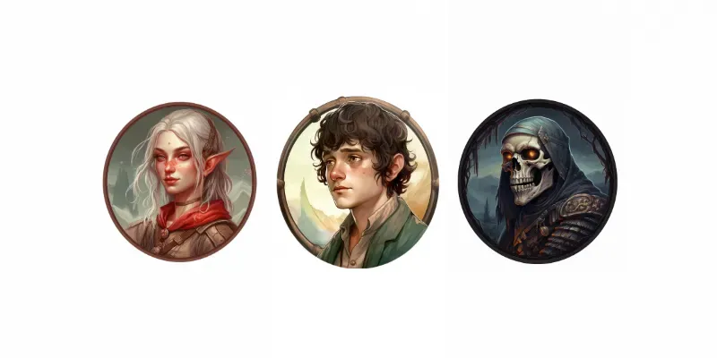Fantasy RPG Token Portraits Midjourney Prompt | PromptBase