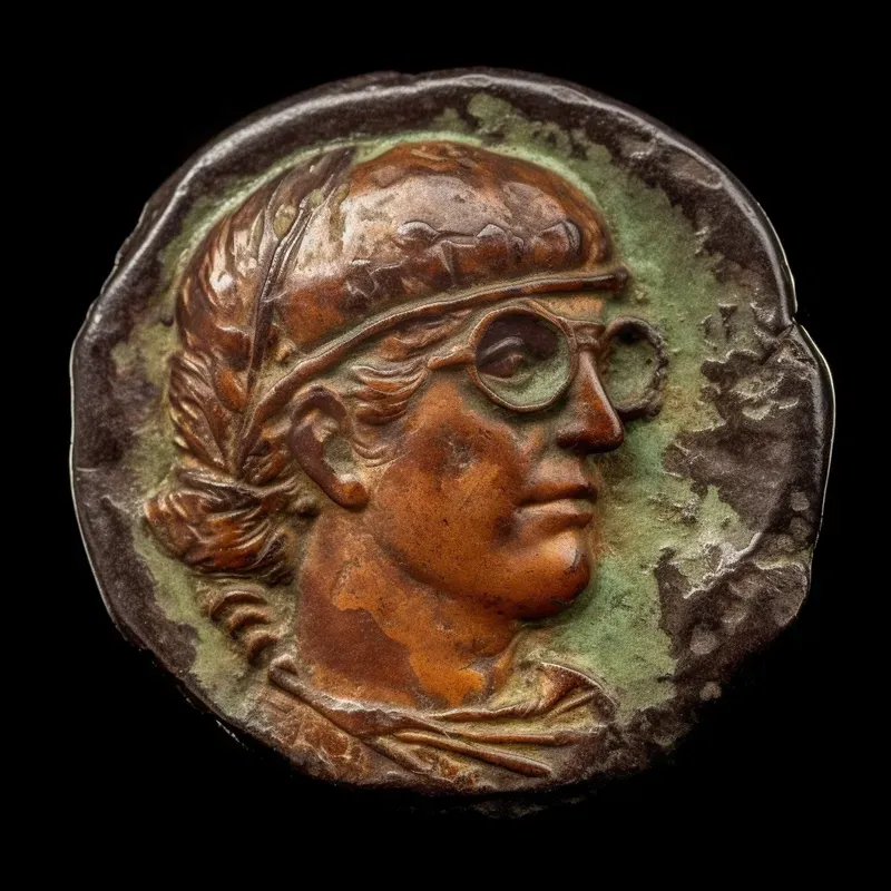 Oxidized Copper Coins Midjourney Prompt | PromptBase