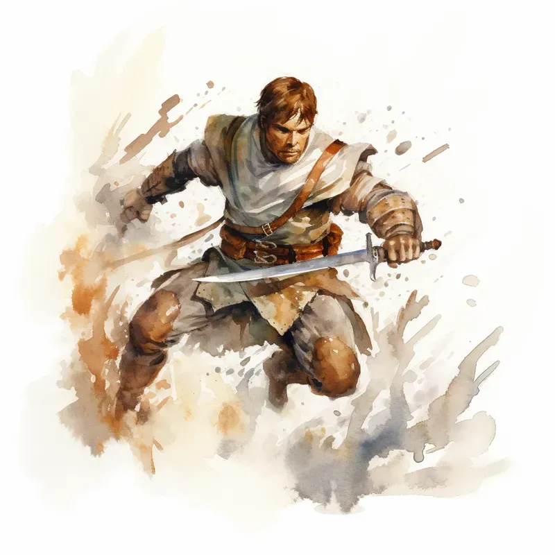 Fighter Inspired Fantasy DnD Assets Midjourney Prompt | PromptBase