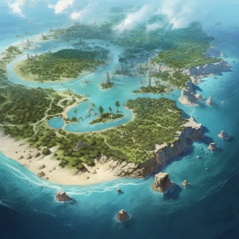 Tabletop RPG Fantasy World Maps Midjourney Prompt | PromptBase