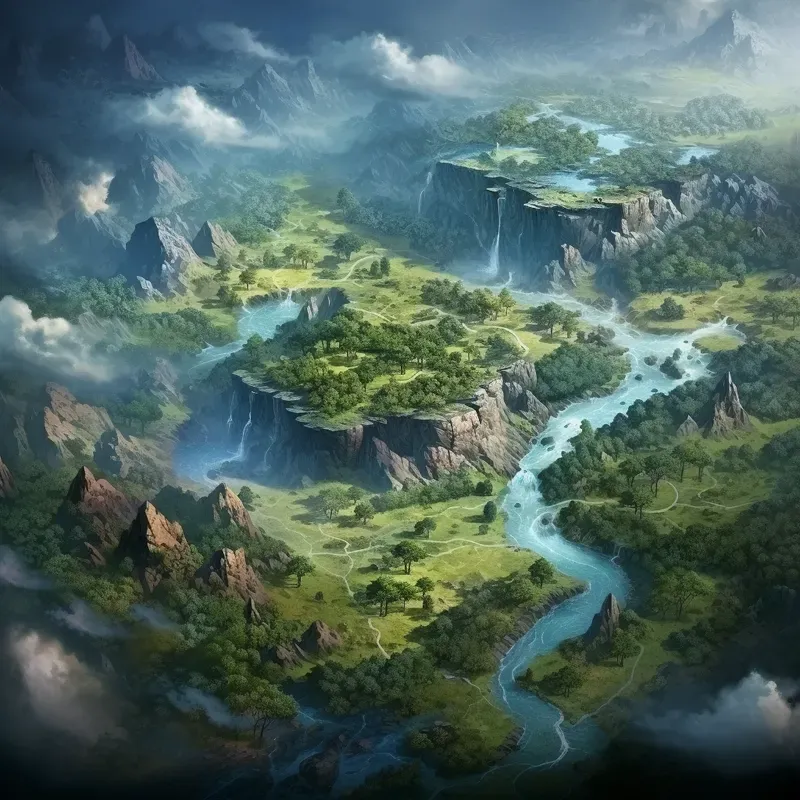 Tabletop RPG Fantasy World Maps Midjourney Prompt | PromptBase