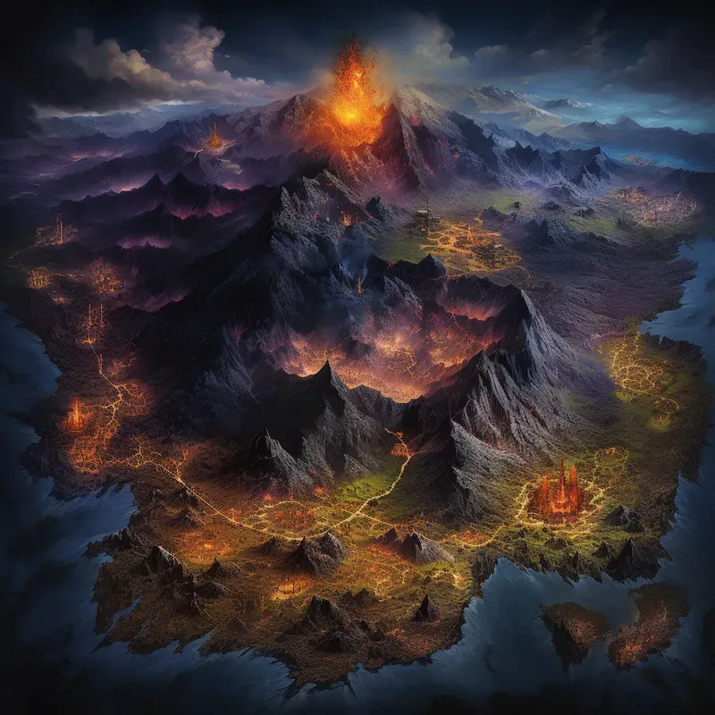 Tabletop RPG Fantasy World Maps Midjourney Prompt | PromptBase