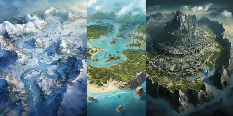 Tabletop RPG Fantasy World Maps Midjourney Prompt | PromptBase