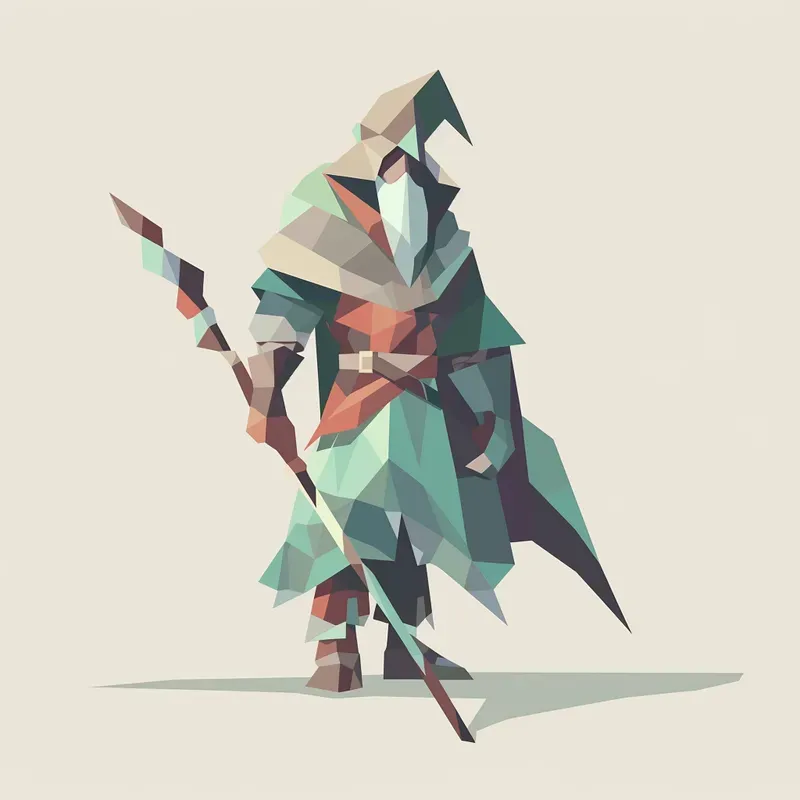 Polygon Vector Characters Midjourney Prompt | PromptBase