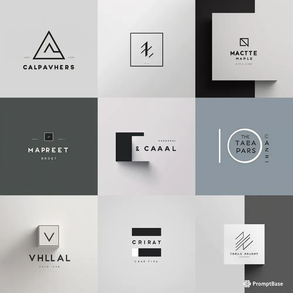 Minimalist Logo Designs Midjourney Prompt | PromptBase
